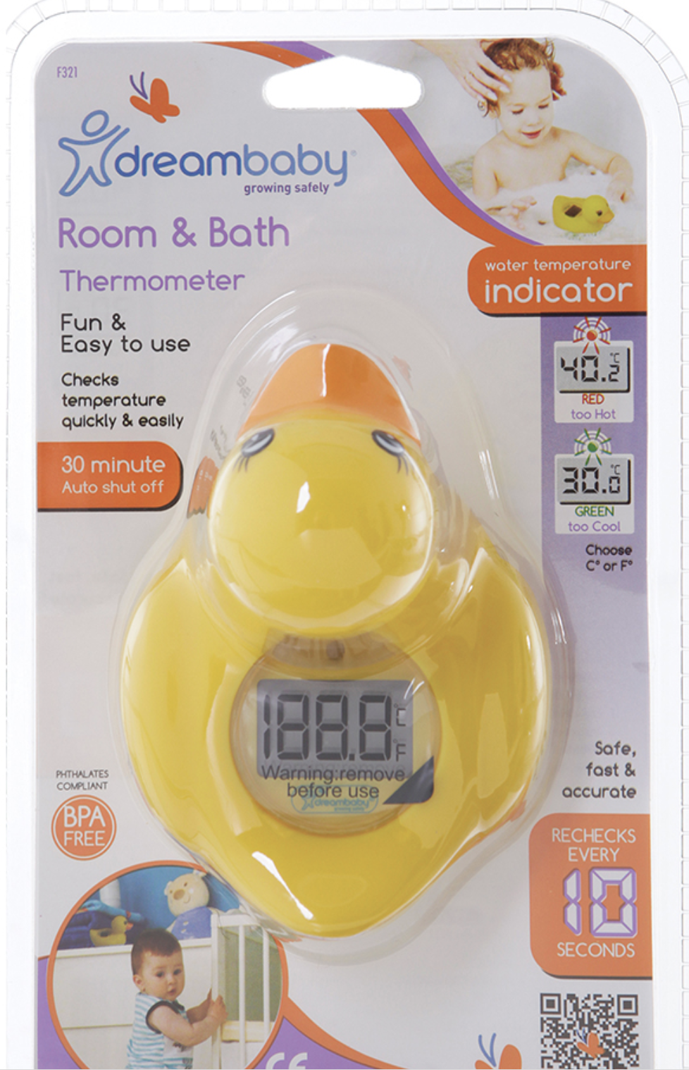 Baby Duck Bath Thermometer - Childproof